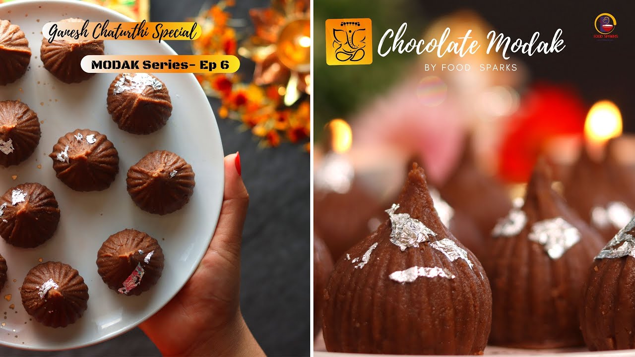 Chocolate Modak Recipe | Instant Choco Lava Modak | Mawa Chocolate ...