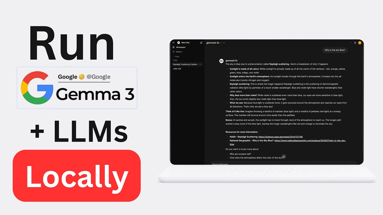 How to Run Google Gemma3 and Other LLM Locally on Your PC - YouTube