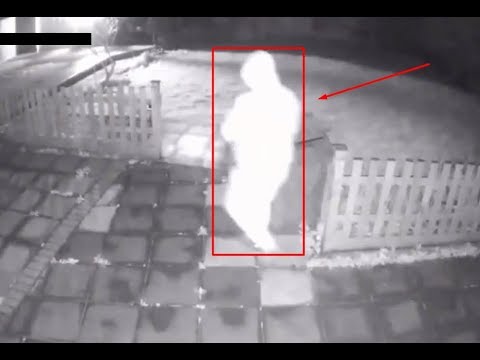 Creepy moment burglar changes his mind after spotting CCTV camera - YouTube