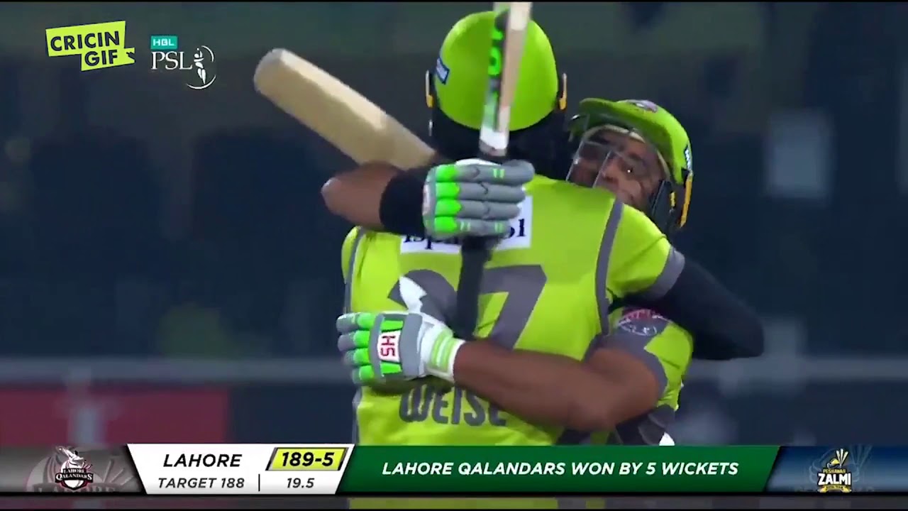 #HBLPSLV David Weise sixes to win matches for LQ in PSL 2020, PSL 2019 ...