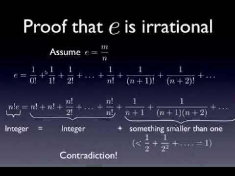 Best short proof that e is irrational - YouTube