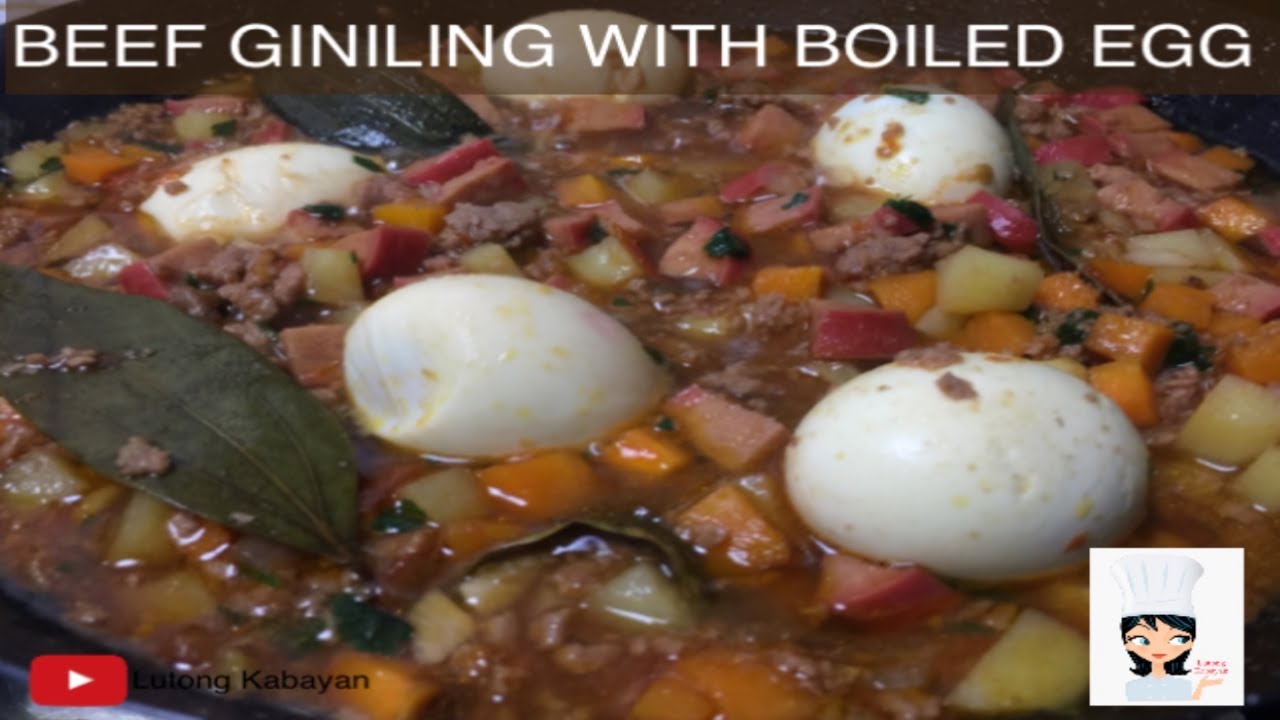 BEEF GINILING WITH BOILED EGG | AJ Homemade FOOD - YouTube