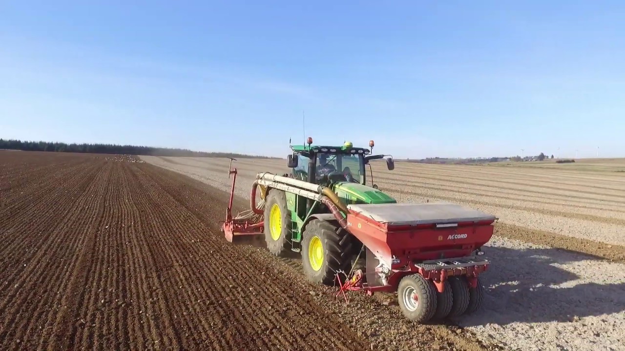 Sowing and Rolling Spring barley - Spring 2017 - YouTube