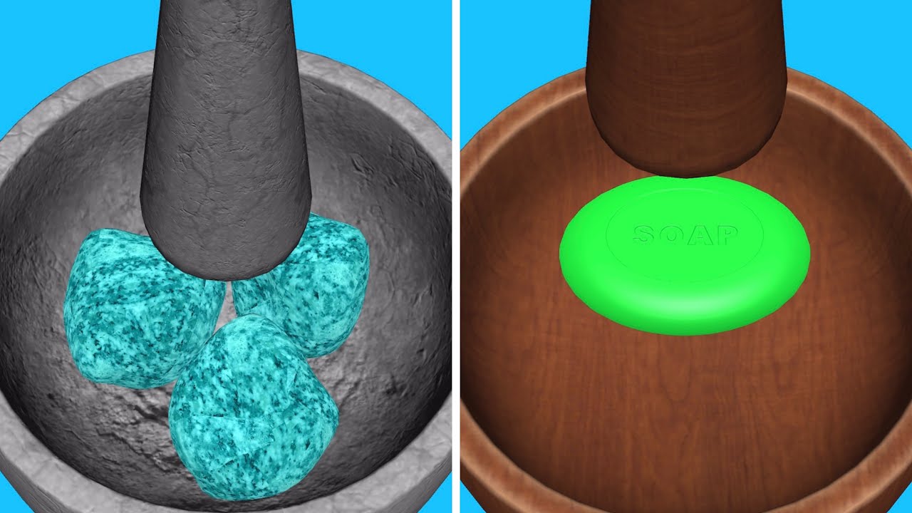 Crush Into Ball! Oddly satisfying Kinetic Sand ASMR slicing game. - YouTube