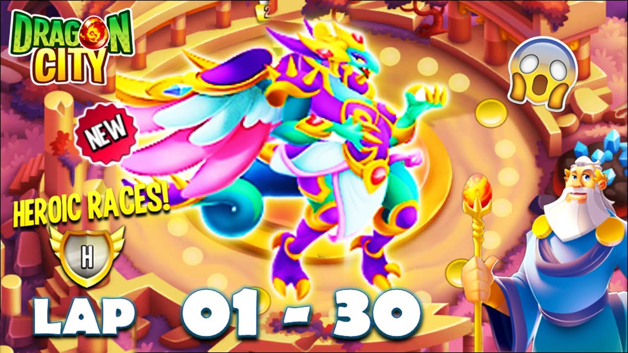 Dragon City: High Typhoon Dragon | Heroic Race LAP 1 - 30 COMPLETED 😱 ...