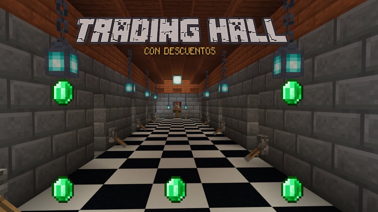Minecraft Bedrock: como hacer un TRADING HALL/Comercio con aldeanos ...