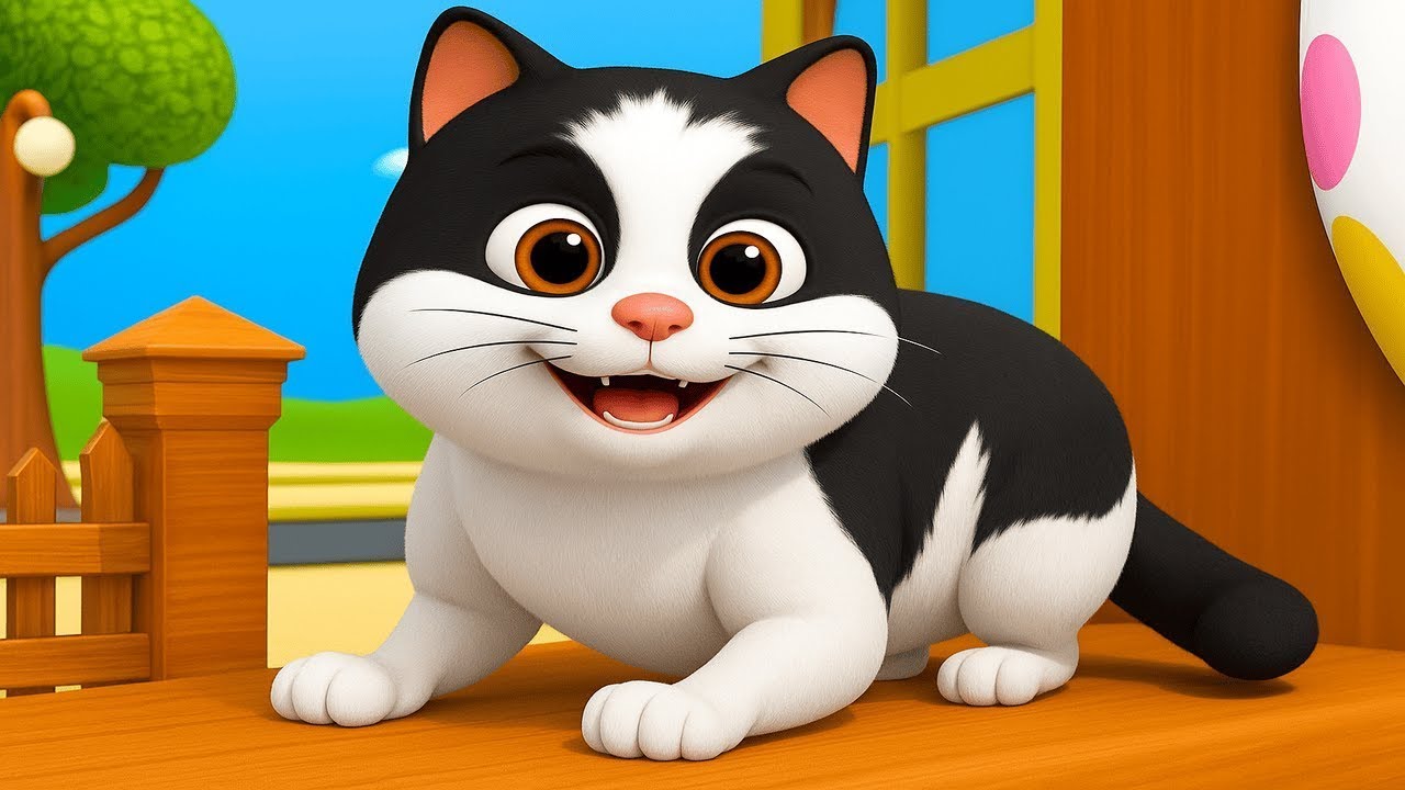 Meow Meow Billi Karti Mwow | Hindi Rhymes for Kids | Nursery Rhymes ...