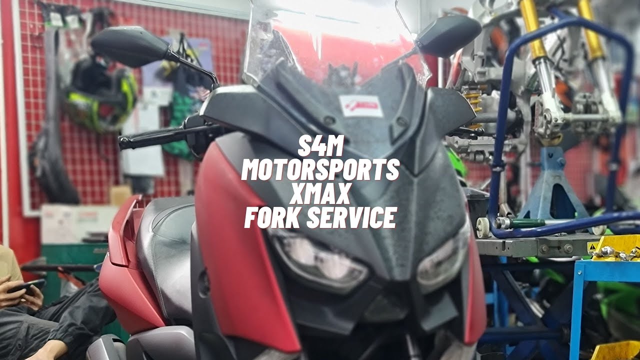 S4M MOTORSPORTS YAMAHA XMAX FRONT FORK SERVICE (HARD) - YouTube
