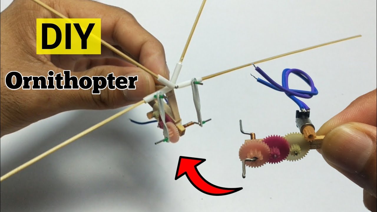 Make a mini electric ornithopter #ornithopter #flappingmechanism - YouTube