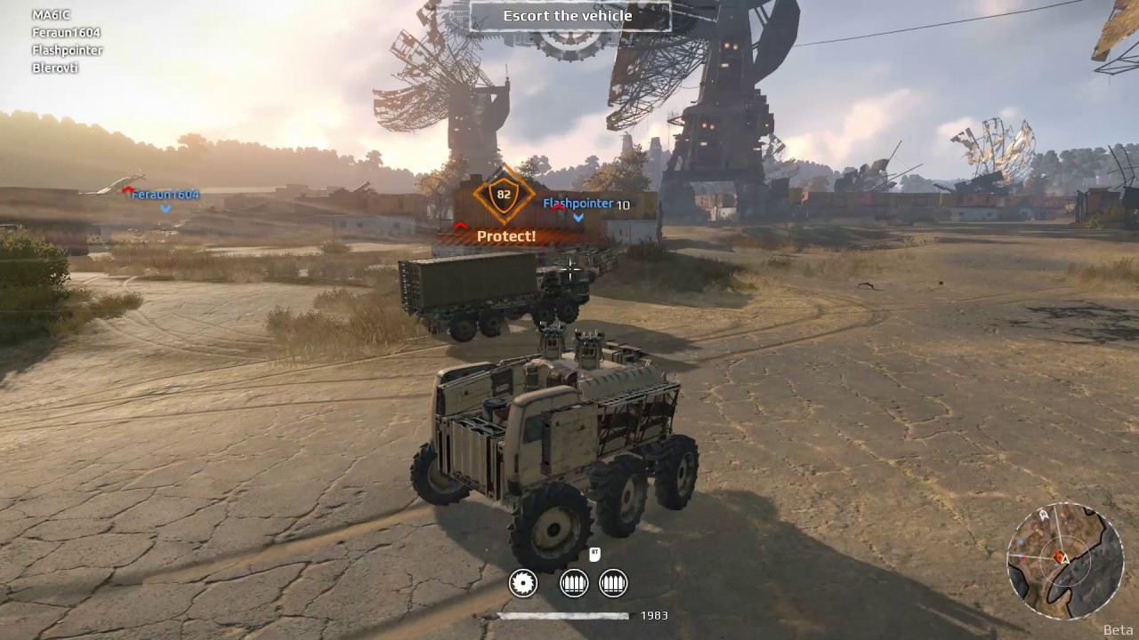 Crossout tryb PvE Convoy mapa Eastern Array poziom Medium - YouTube