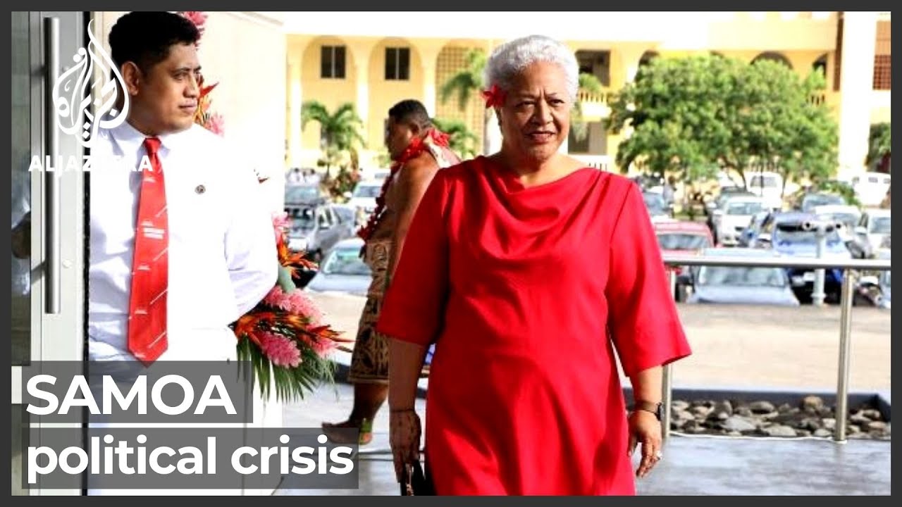 Samoa’s elected leader locked out of parliament, deepening crisis - YouTube
