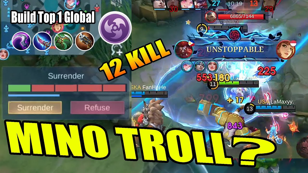 Gameplay MINOTAUR Emblem Assassin - Build Top Global 1 MINO - YouTube
