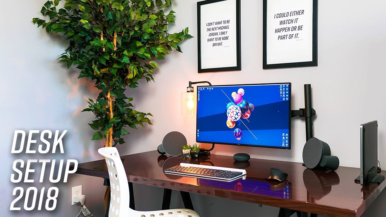 Ultimate Minimal Desk Setup Tour | Mid 2018 - YouTube