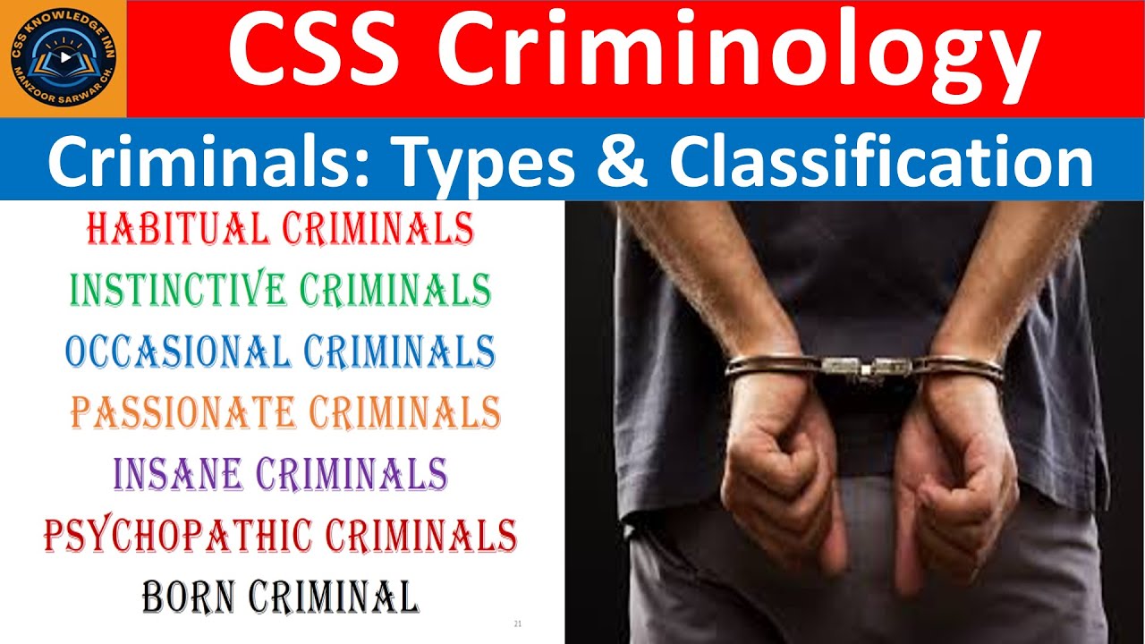 Criminals | Types of Criminals | Classification of criminals | - YouTube