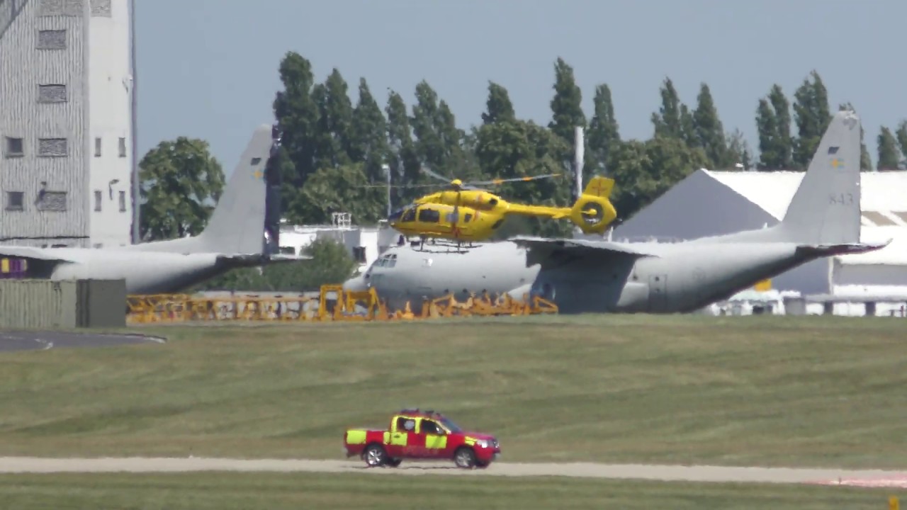 EAAA East Anglian air Ambulance lands Cambridge UK 25june2020 1249p ...