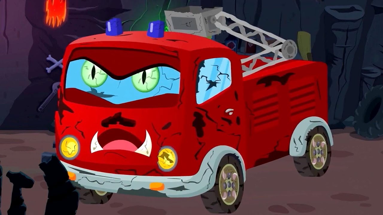 Halloween Fire Truck + More Spooky Cartoon Video For Kids - YouTube