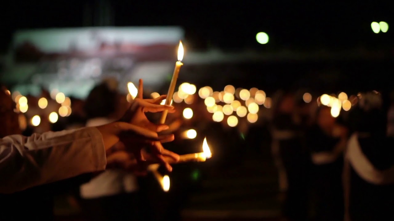 traditional thai candle dance at night beautiful classic night ...