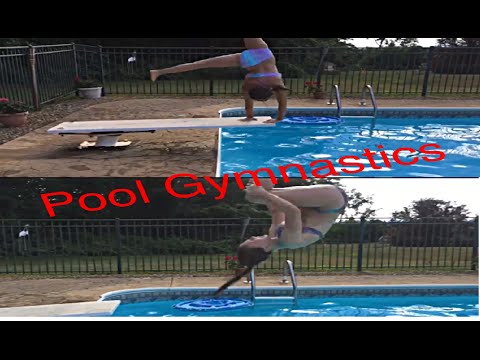 Gymnastics At The Pool - YouTube
