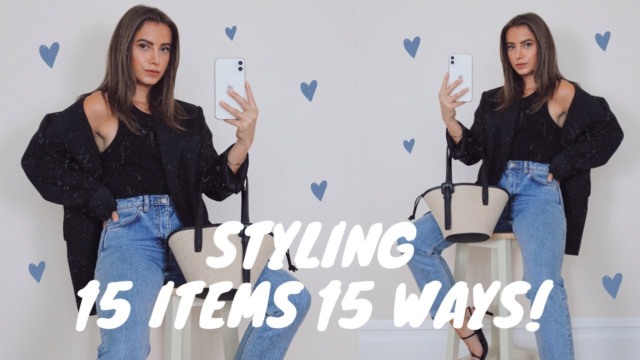 STYLING 15 ITEMS INTO 15 OUTFITS! - YouTube
