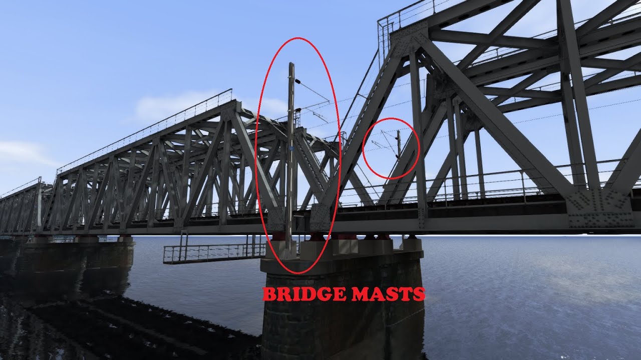 Placing Bridge type OHE Masts for Truss Bridge in Train Simulator ...
