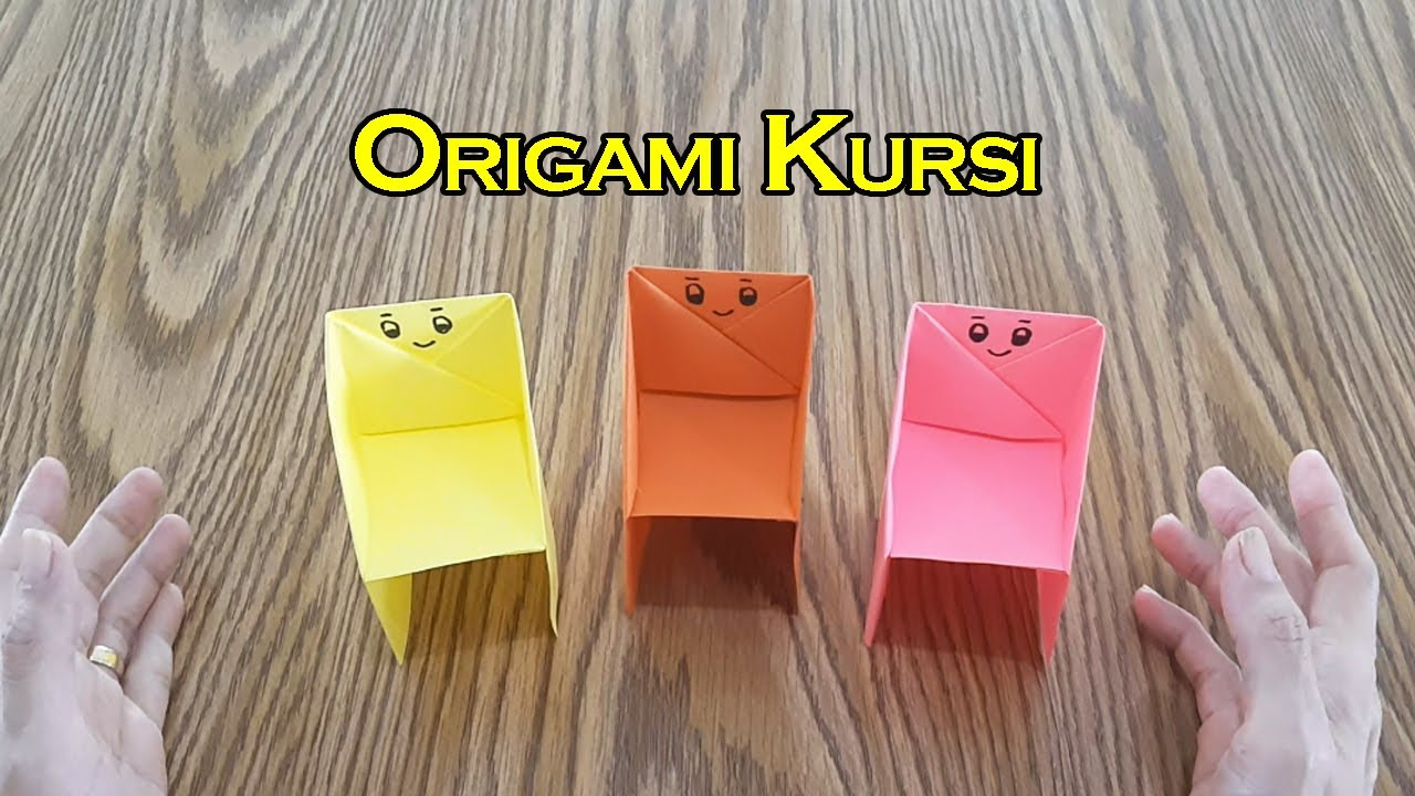 Cara Membuat Origami Yang Mudah Untuk Anak TK | Origami Kursi - YouTube