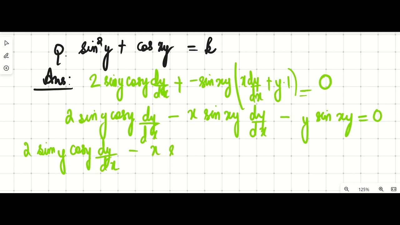 Sin 2y cos Xy k Find Dy dx CLASS 12 CBSE MATHS BOARDS IMP TOPIC YouTube