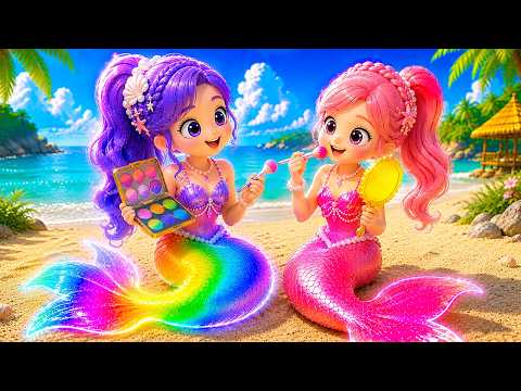 Rumi vs Mira Mermaid Makeup Challenge! 🧜‍♀️ ✨ Who Becomes a Real Mermaid? | Fashion Glow up