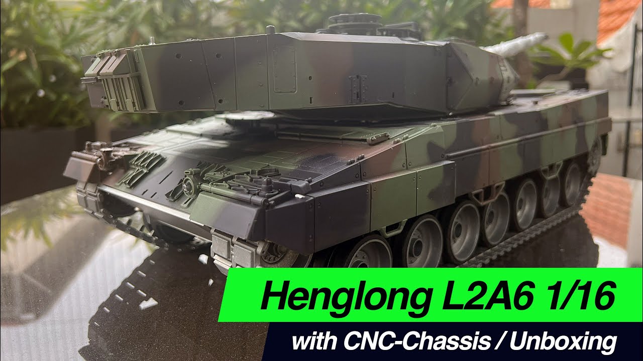 1/16 Henglong Leopard 2A6 - 3889 (CNC-Chassis Version) - YouTube