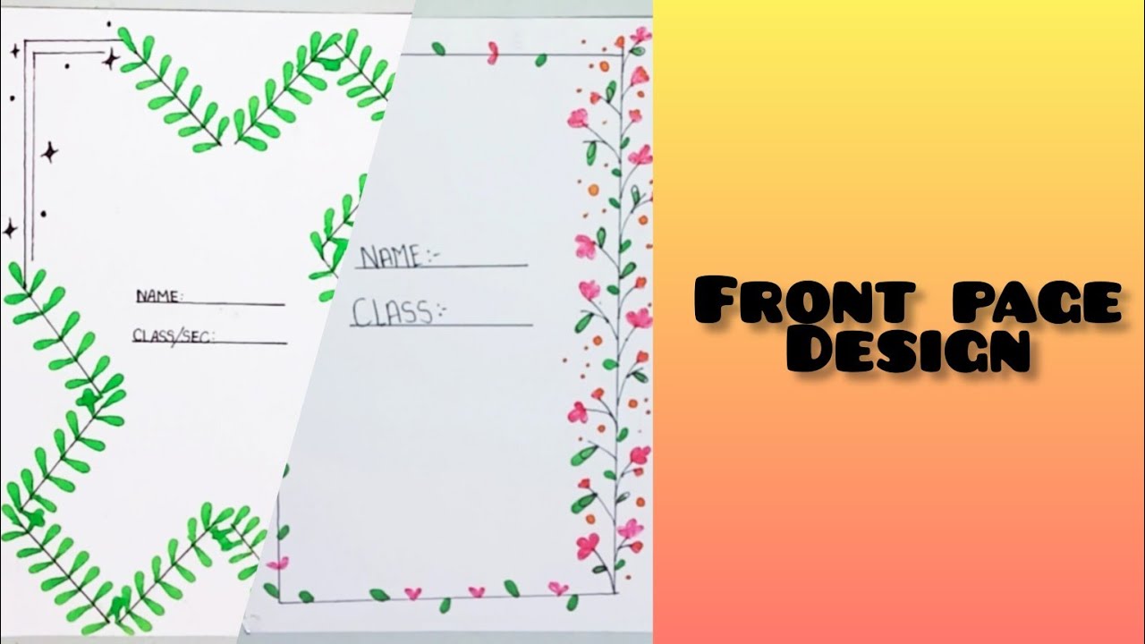 Easy Front Page design. - YouTube