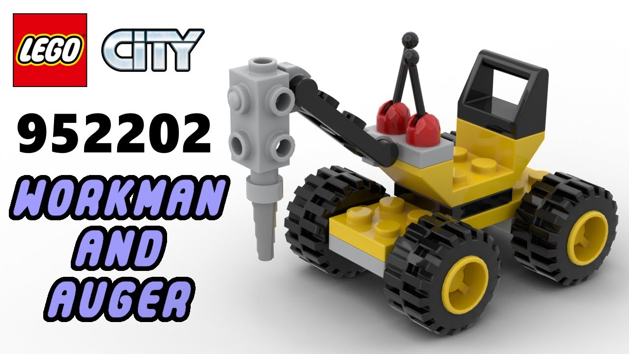 LEGO 952202 WORKMAN AND AUGER | LEGO City Magazine Gift Virtual Build ...