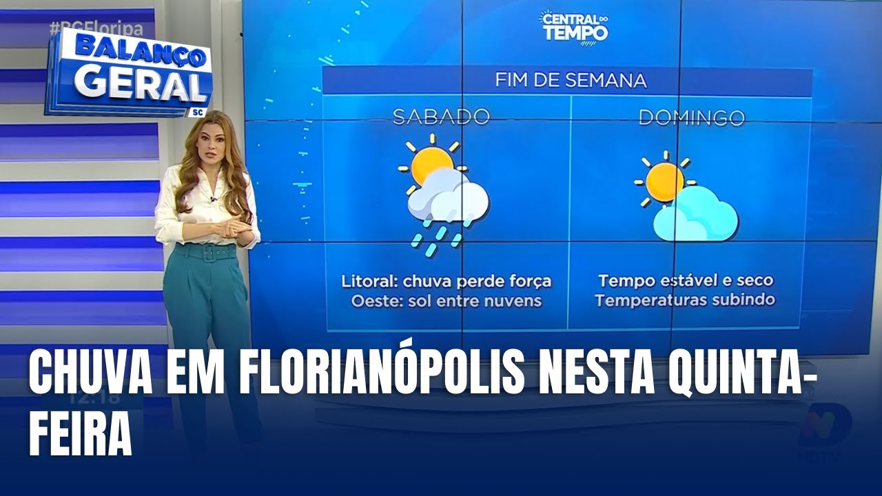Central do Tempo - Tempo chuvoso marca o dia em Florianópolis - YouTube