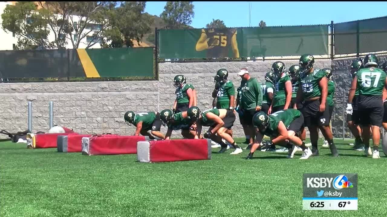 Cal Poly opens fall camp Friday afternoon at Doerr Family Field - YouTube