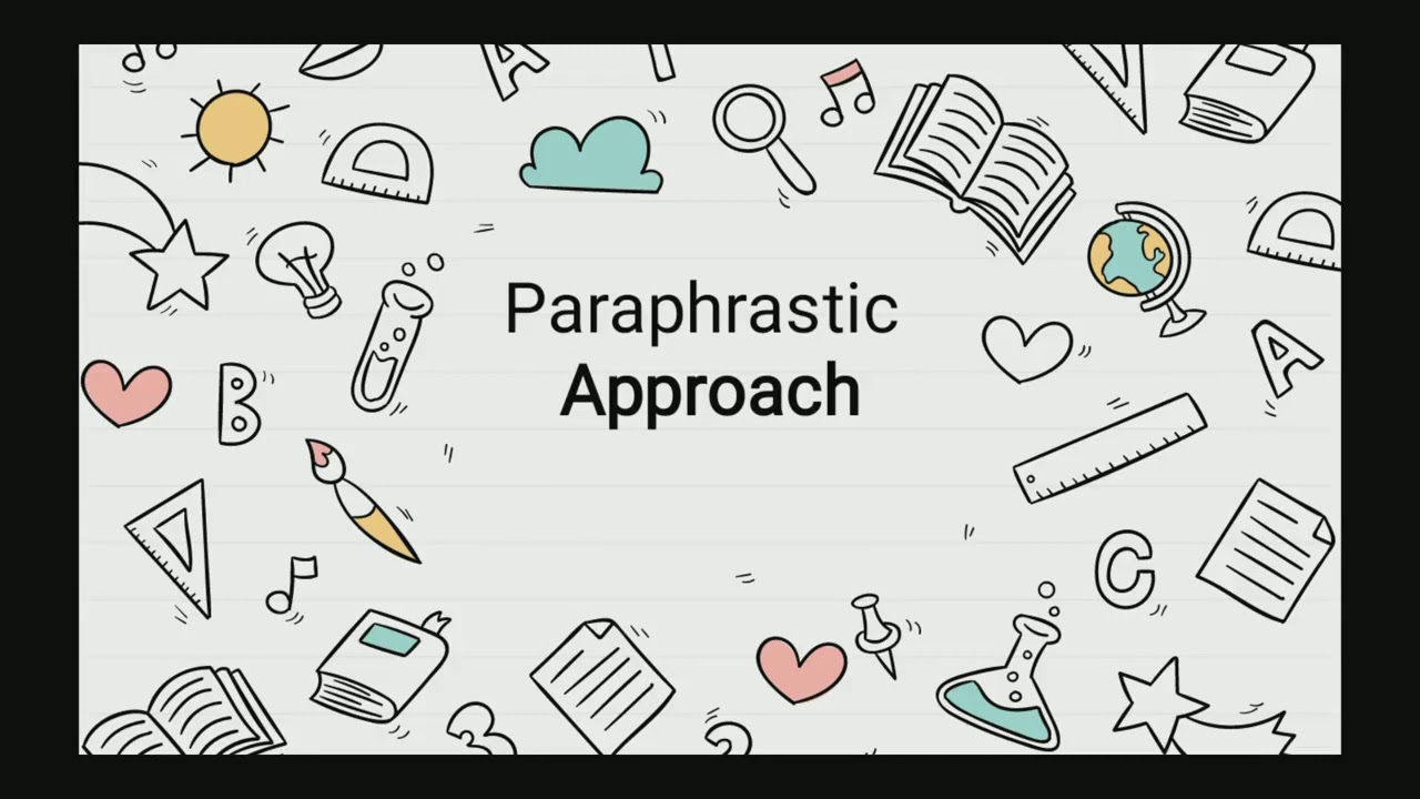 Paraphrastic Approach - YouTube