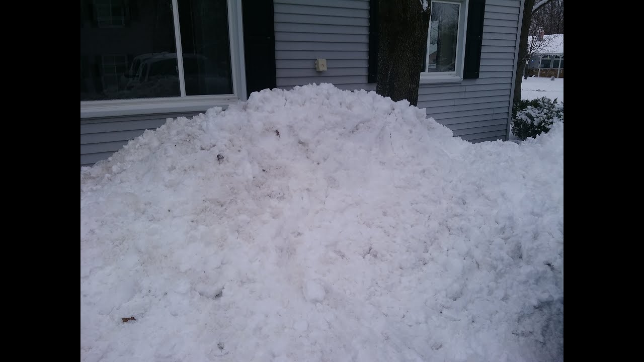 One Big Massive Snow Bank In Front Of My Living Room Window - YouTube