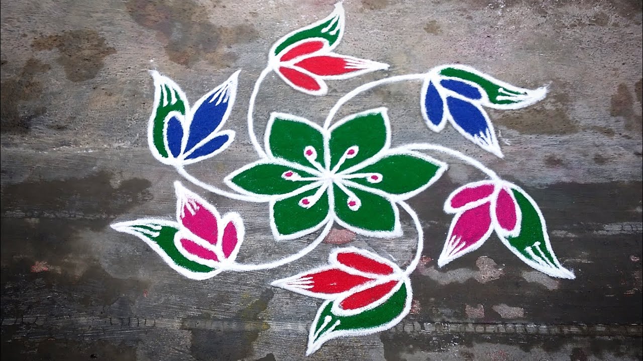 Maasi matha simple and trendy design rangoli/7*4/Mahashivratri special ...