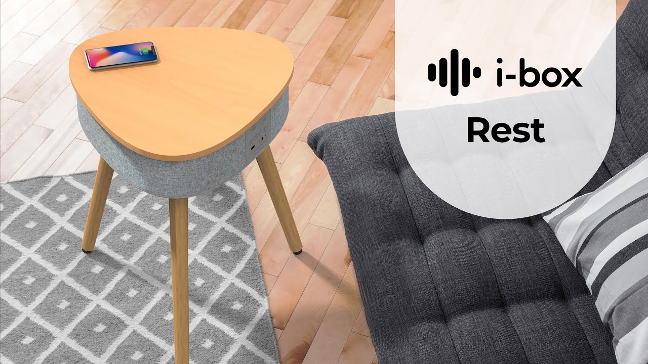 i-box Rest | Smart Table with Bluetooth Speaker and Wireless Charging ...