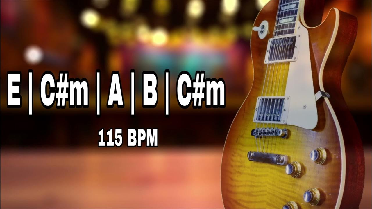 Electric Guitar Picking Loop 115 BPM [ E C#m A B C#m ] - YouTube