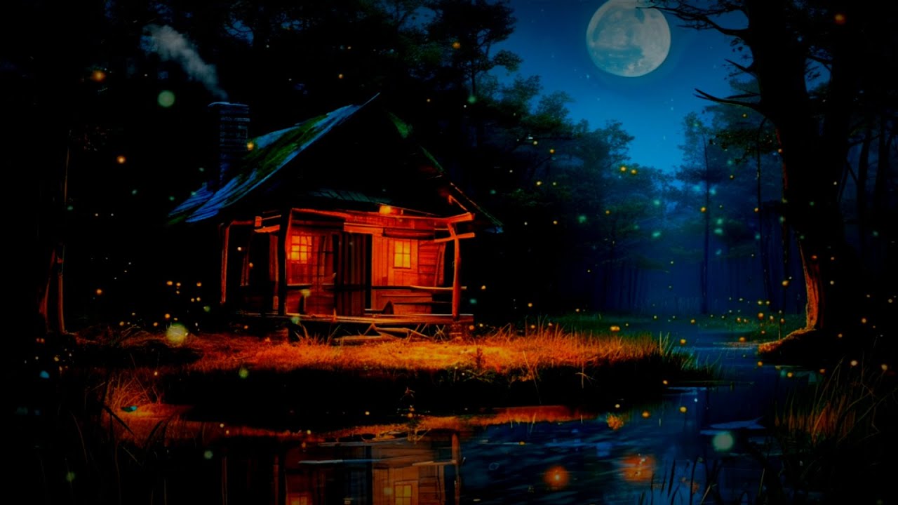 Relaxing Sleep Music and Night Nature Sounds: Night Crickets and Soft ...
