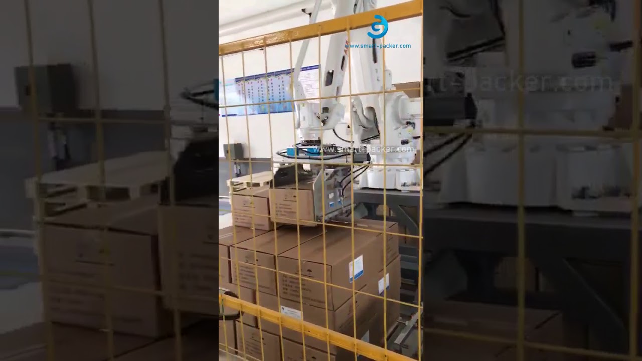ABB robot hand carton box case automatic robot hand palletizing machine ...