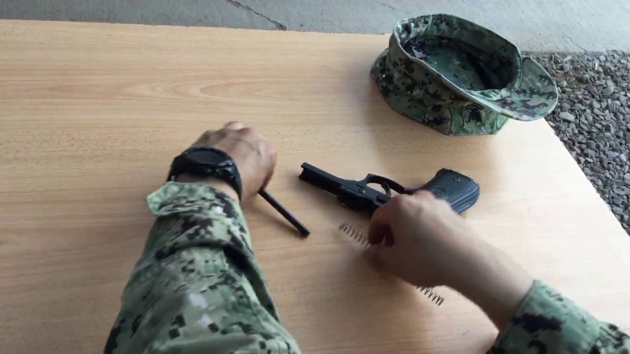 M9 pistol field strip and reassembly - YouTube