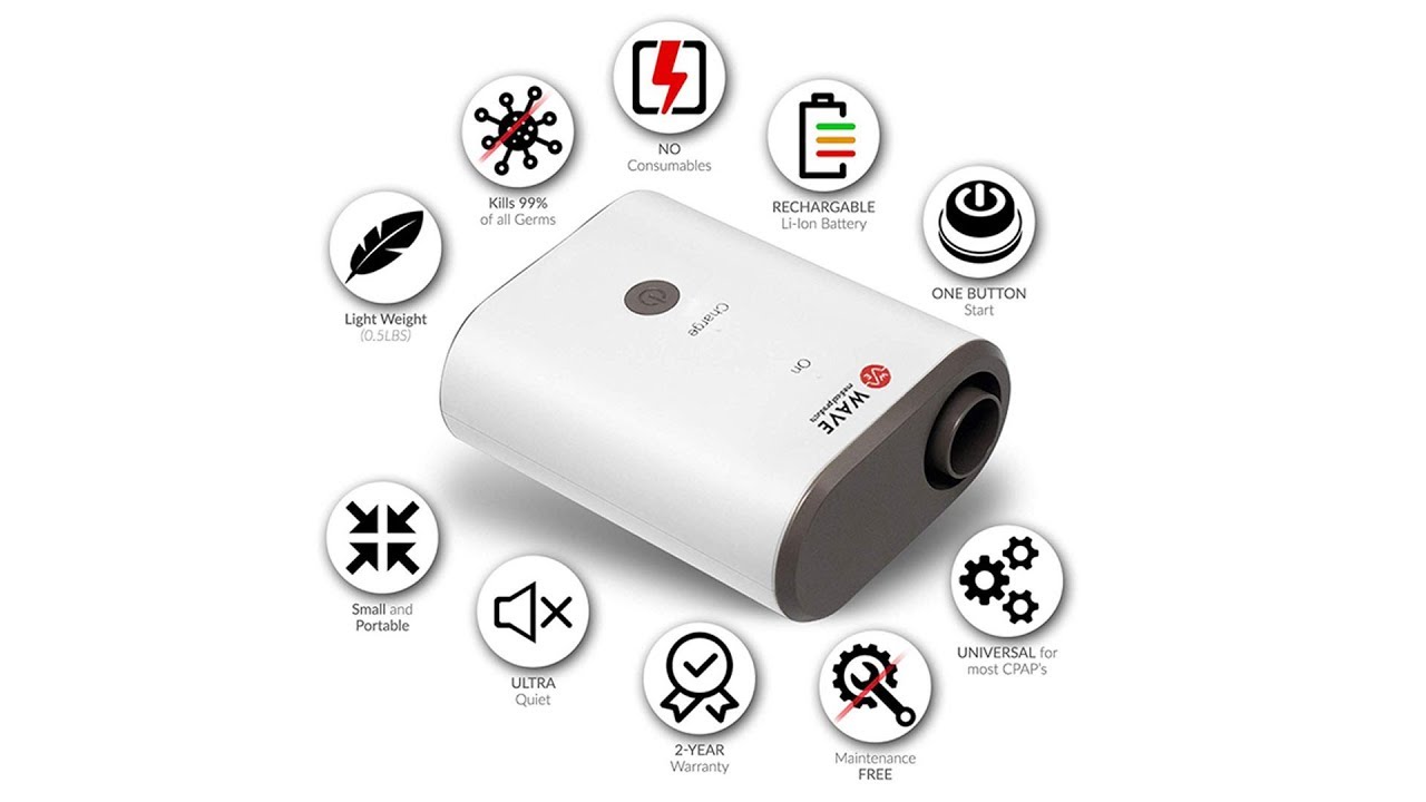 Wave Medical Portable CPAP Cleaner | and Sanitizer Bundle Cleans CPAP ...