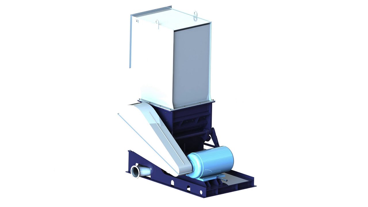 Heavy duty industrial plastic scrap granulator machine - YouTube