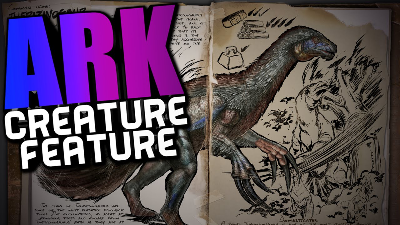 ARK Survival Evolved - THERIZINOSAURUS SPOTLIGHT, NEW DINO (ARK ...