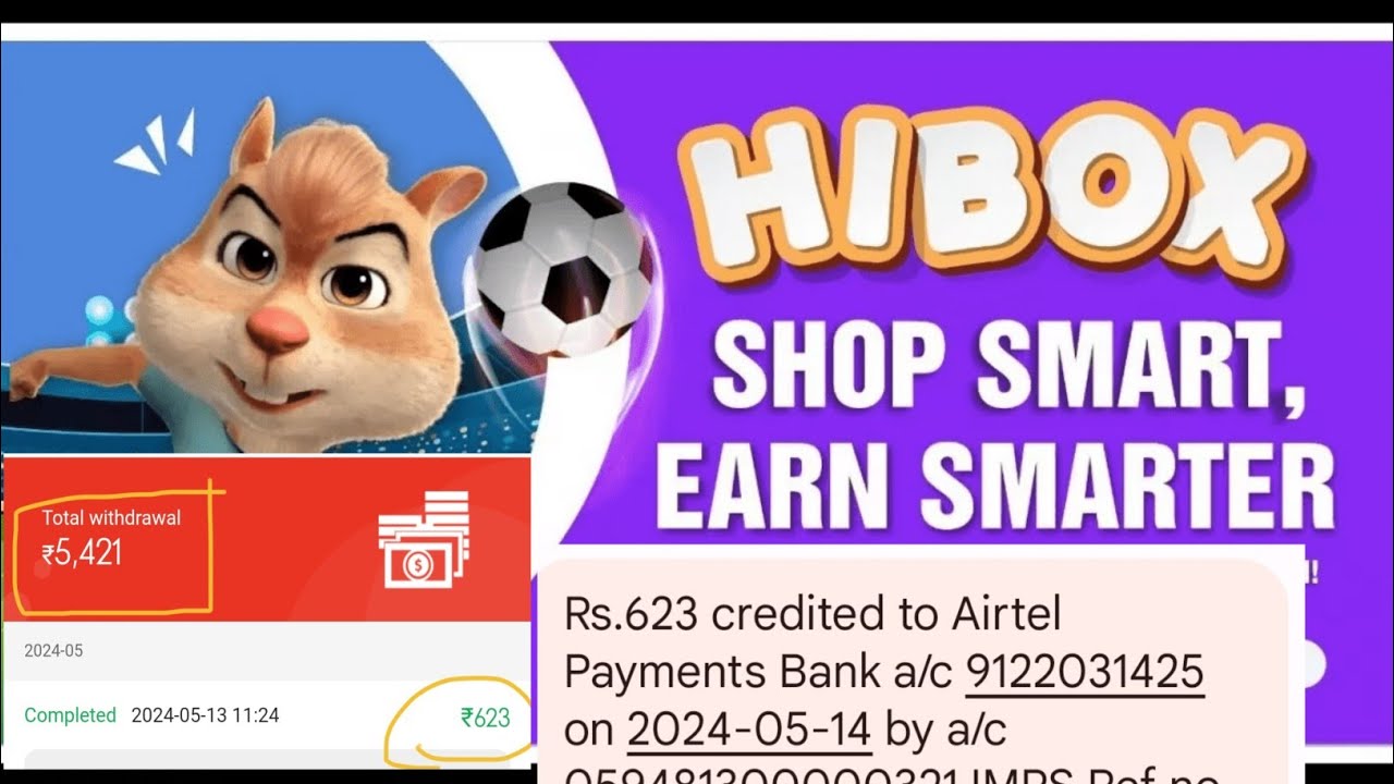 Hi - Box से पैसे कमाए। Best Reffer Earning App . - YouTube