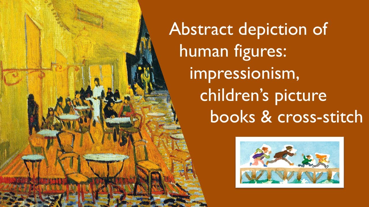 Abstract depiction of human figures: impressionism, children's picture ...