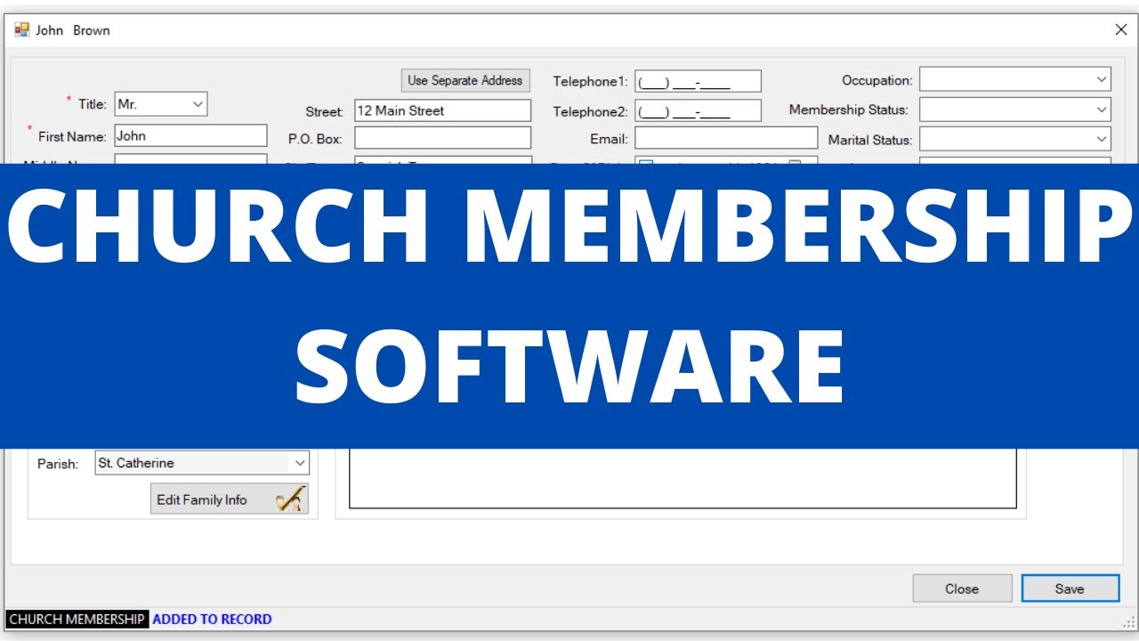 Church Membership 1.0: Church Membership Software - YouTube