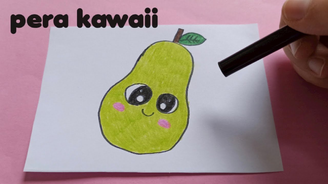 Como dibujar una pera kawaii!! ️ - YouTube