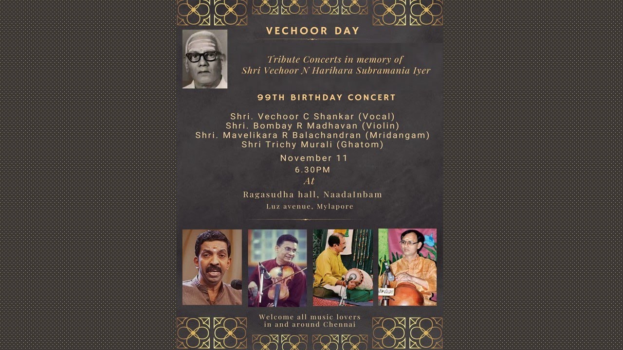 Vechoor C Sankar - Concert in memory of Shri Vechoor N Harihara ...