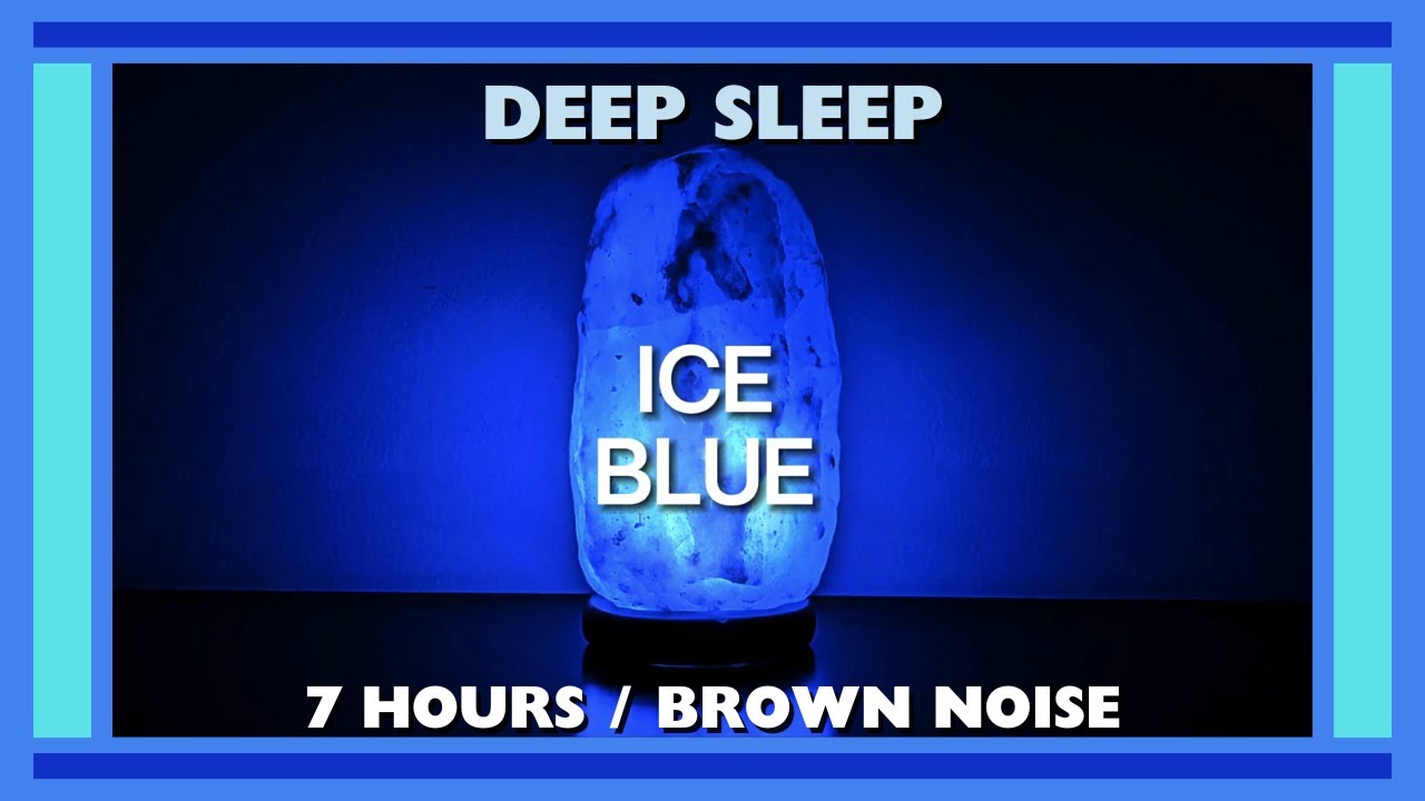 Ice Blue Night LIght with Ambient Brown Noise / 7 HOURS - YouTube