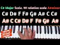 C# Major Scale का Relatiev Scale A#m | Harmonium lessons Jesus harmonium Academy Chords - Chordify